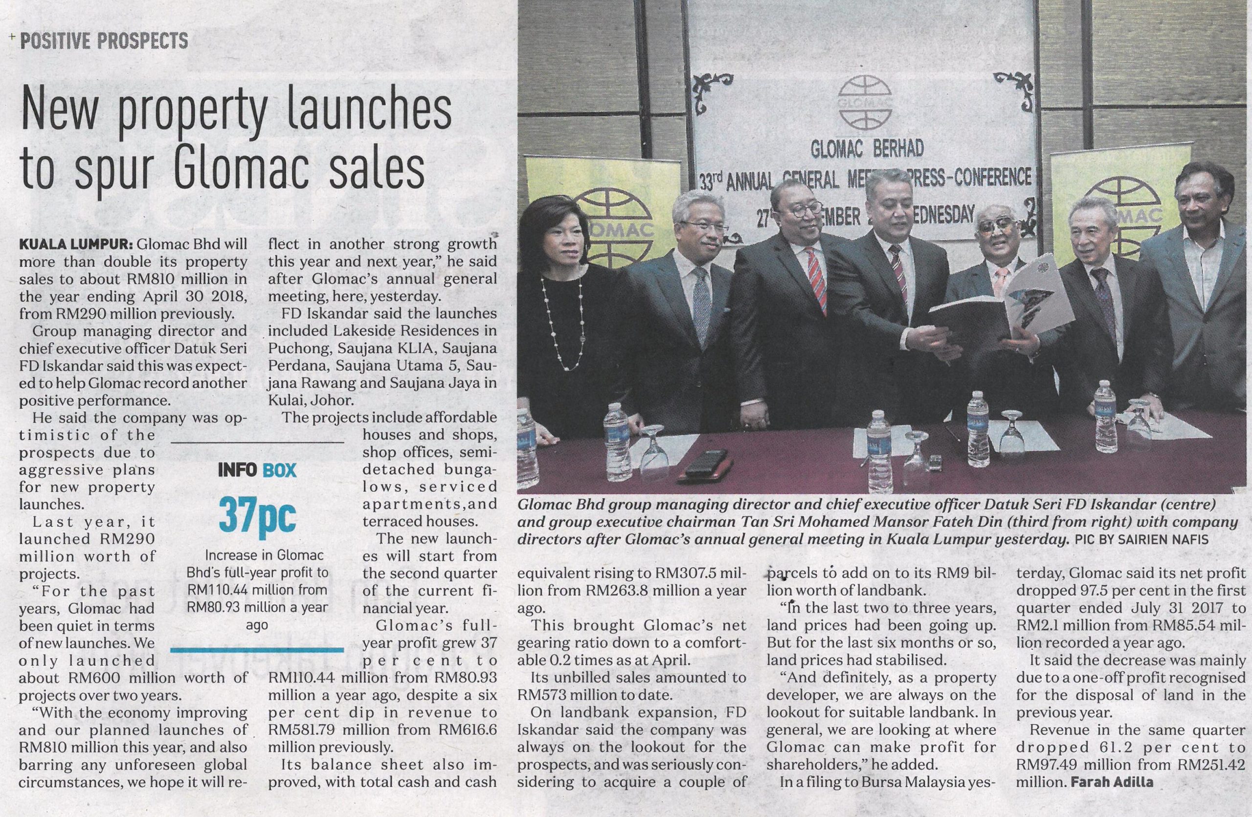 News Activities - Glomac Berhad