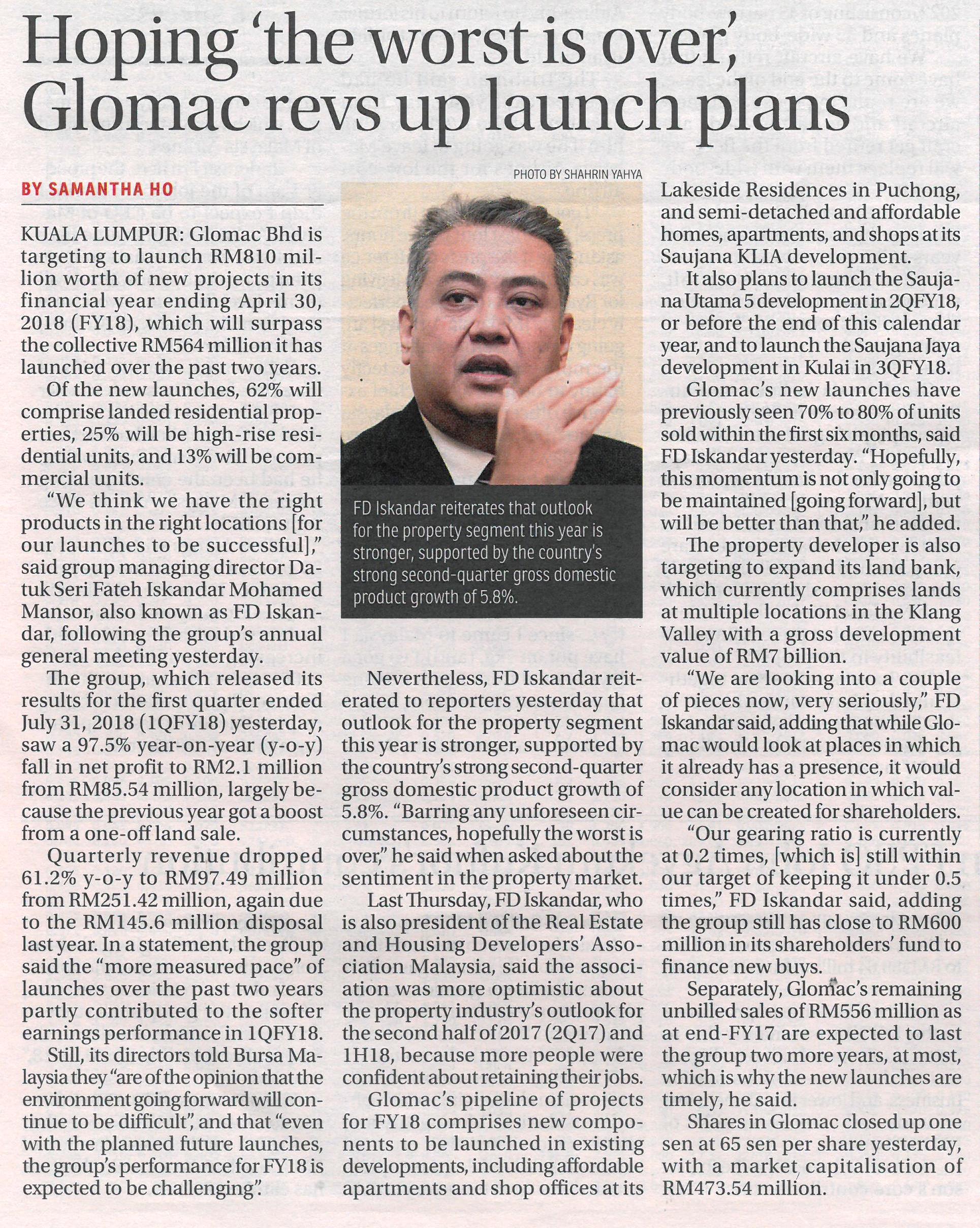 News Activities - Glomac Berhad